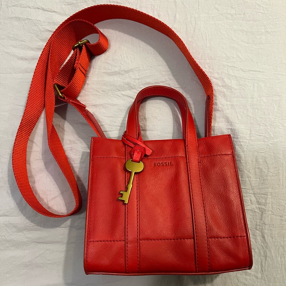 Fossil Cherry Red Mini Cross Body Bag - Gem